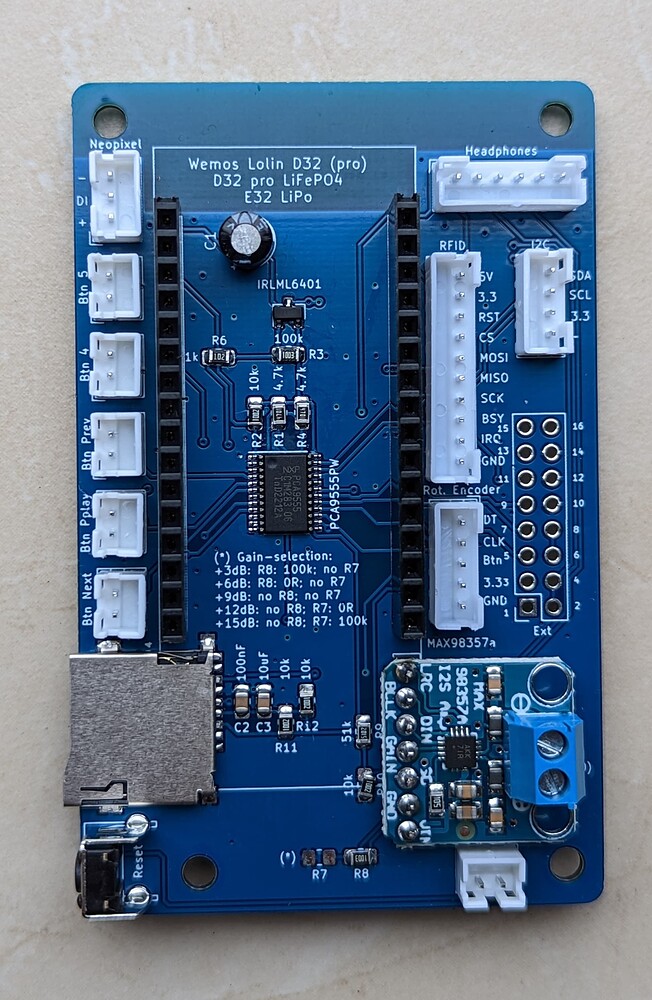 ESPuino-miniD32(pro): Lolin D32/D32 pro mit SD_MMC und Port-Expander ...